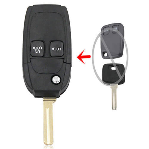 2000-2005 Volvo Flip Key Remote Shell 2/ 3/ 4 Button for S40 S60 S70 ...