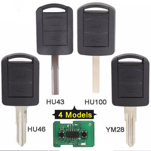 2002-2008 Opel Corsa C Car Key Remote 434MHz 2 Buttons Fob with Blade ...